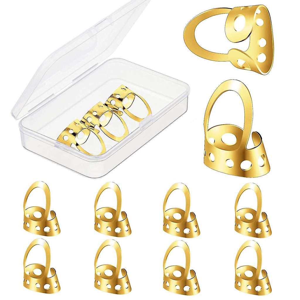 Stainless Steel Guitar Finger Pick Adjustable Finger Thumb Pick for ...