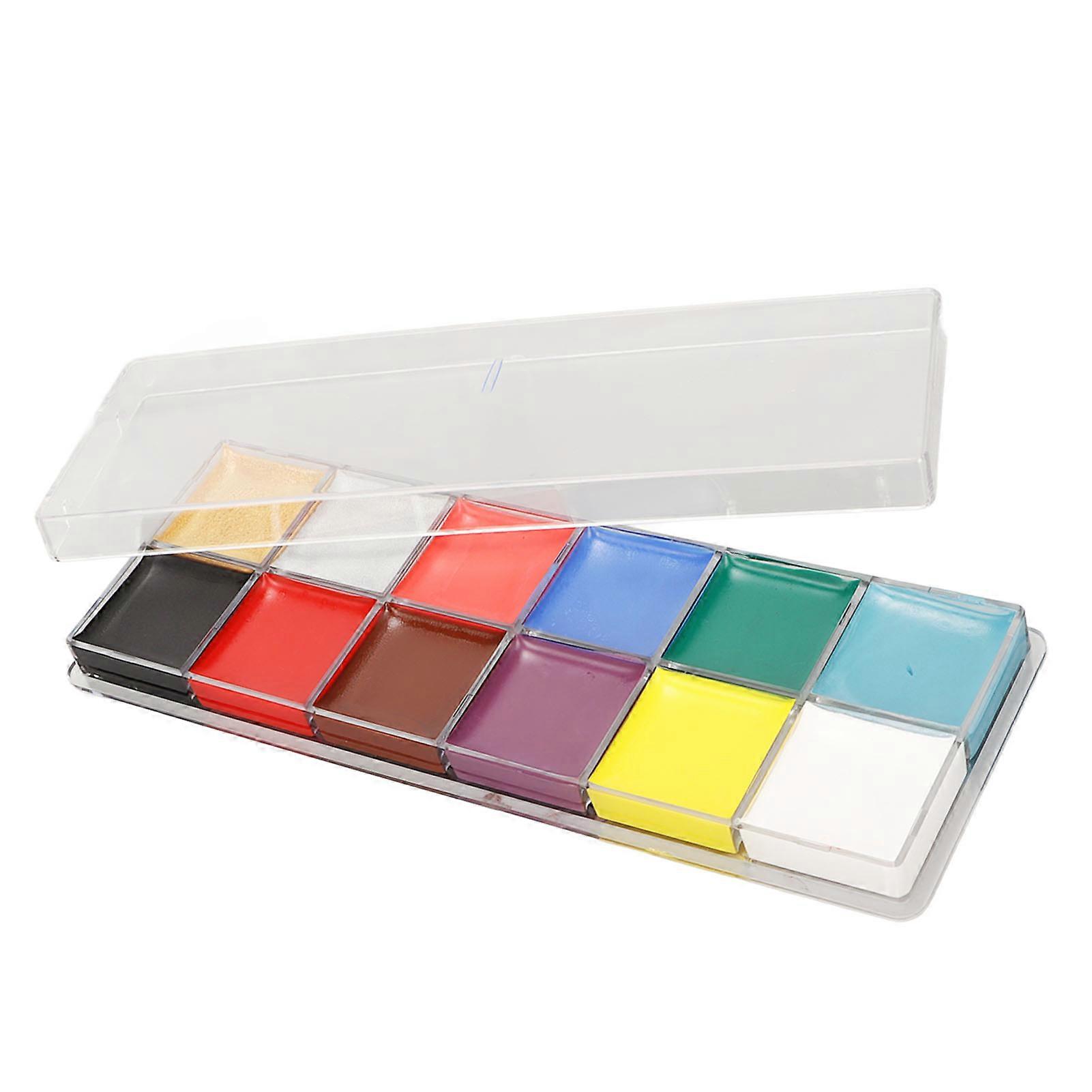 Face Paint Palette 12 Colors Oily Hypoallergenic Highly Pigmented ...