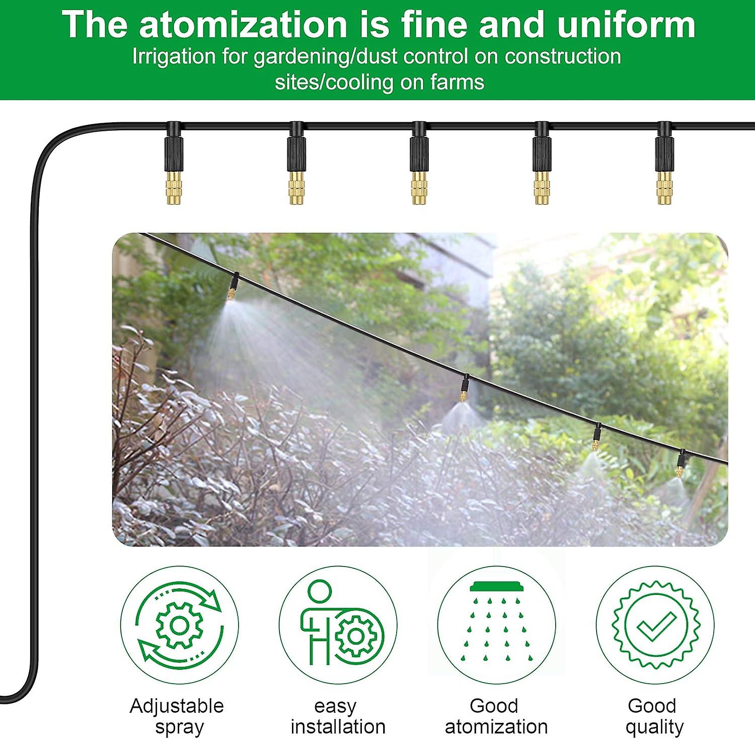 IRRIGATION Nozzle Adjustable Copper Atomizing Nozzle Connect 47 Hose ...