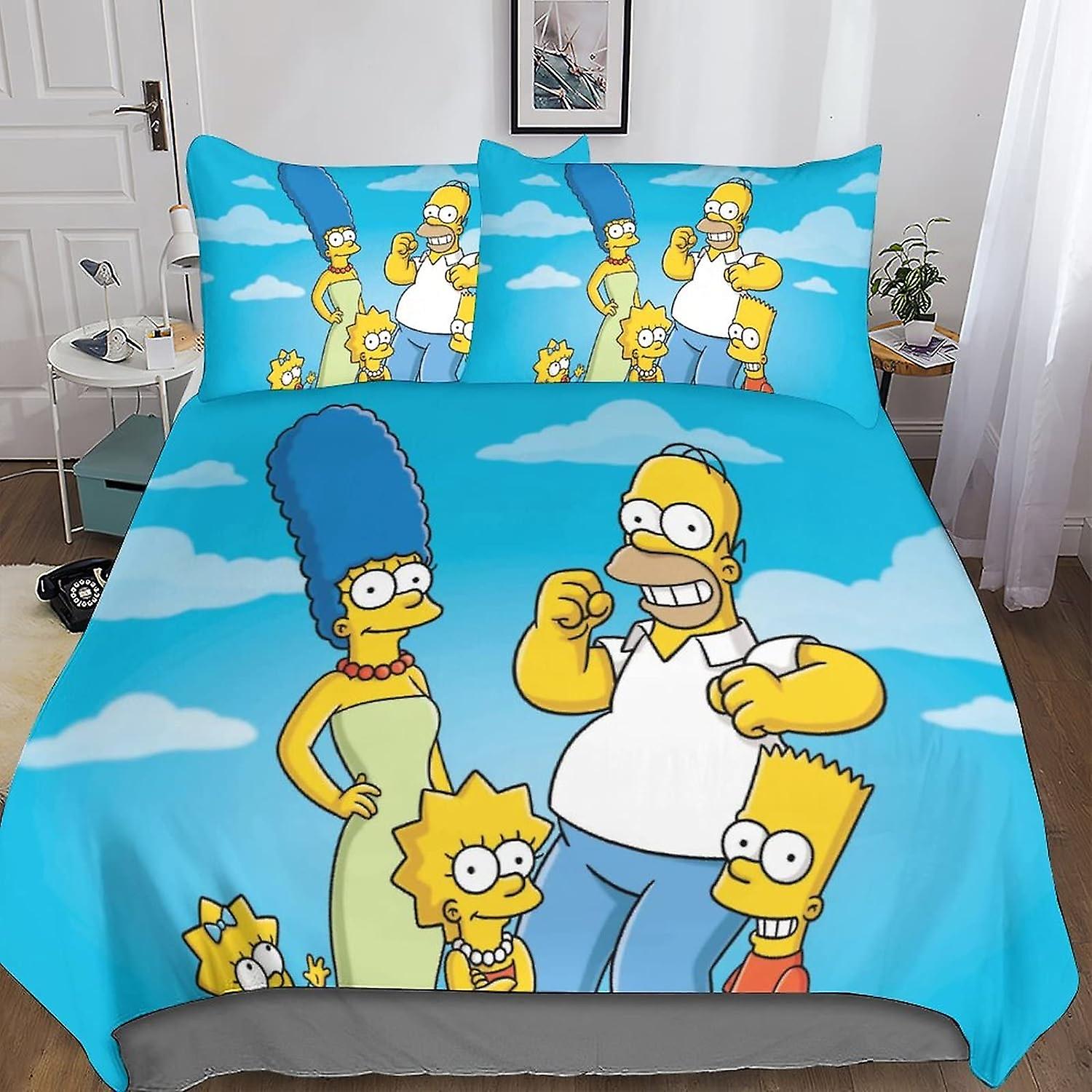ZELLART The Simpsons Quilt Cover Bedding Set 3D Duvet Cover for Kids ...