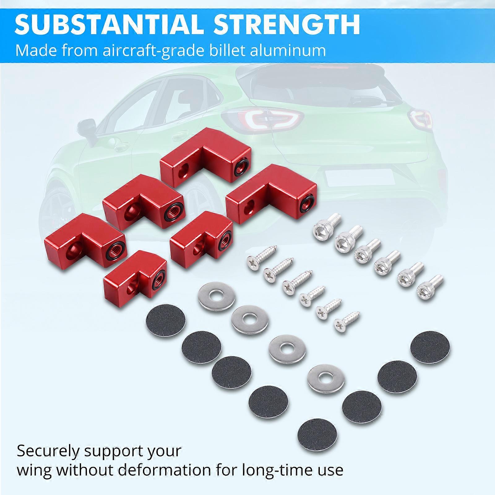 Car Bolt-on Tail Wing Lifter Bracket Kits Rear Wing Spoiler Hatch Riser ...