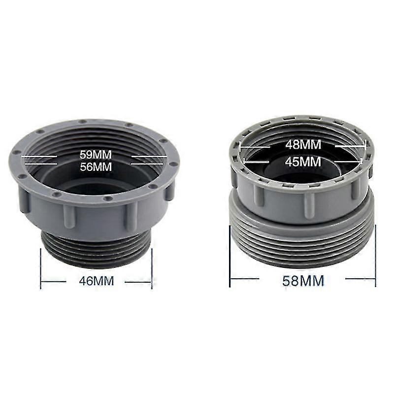 58 to 46mm Drain Pipe Sewer Adapter Kitchen Sink Drain Hose Connector ...
