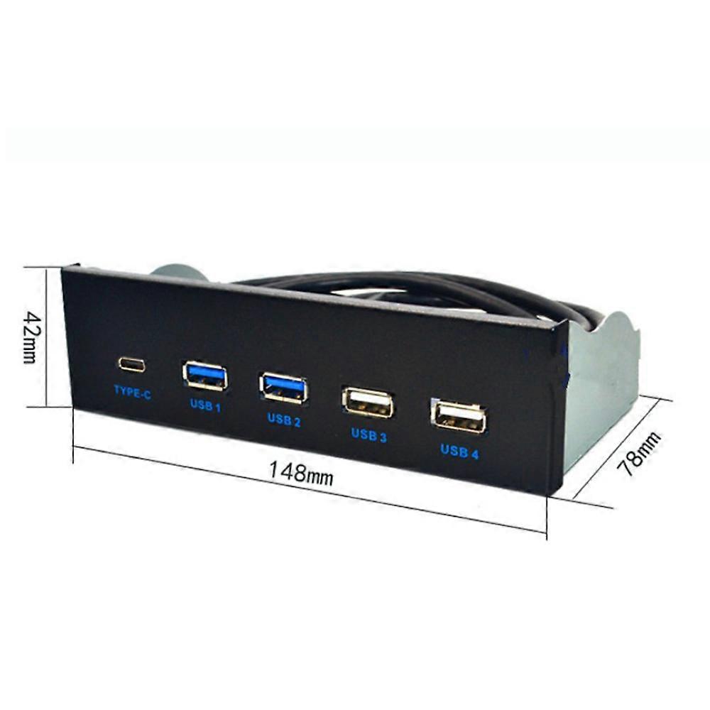 5.25 inch Usb3.1 Gen2 Front Panel Usb Hub 2 Ports Usb3.0+2 Ports Usb2.0 ...