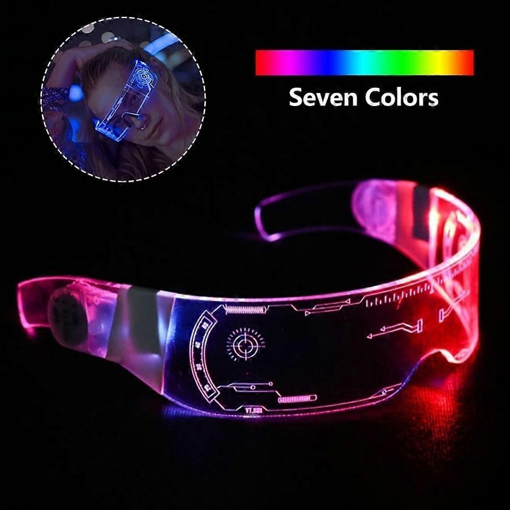 2PCS Glow in the Dark Led Glasses Light Up Sunglasses Party Favors Glow ...