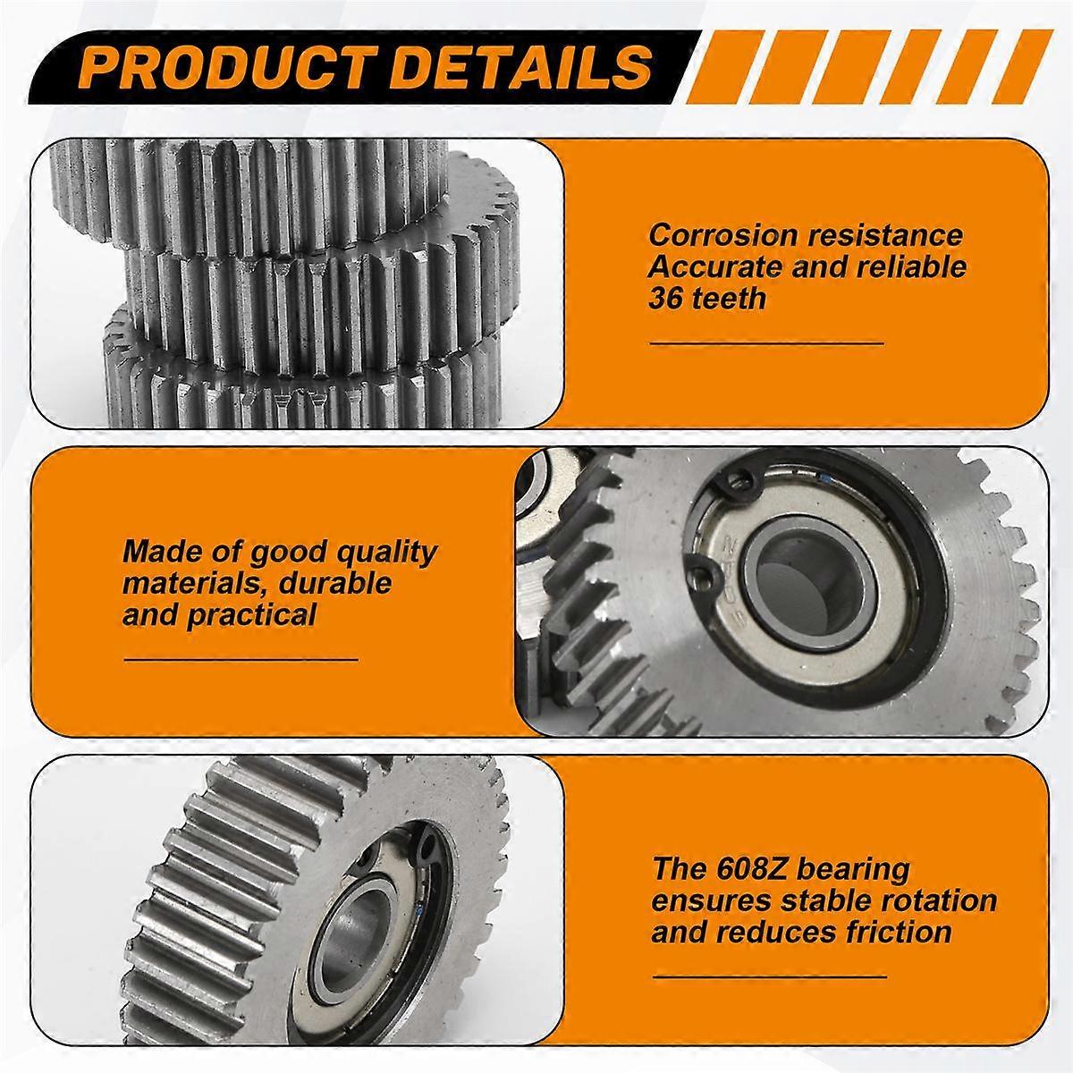 3Pcs Electric Bicycle Planetary Gear 608Z 36 Teeth Gears Steel Motor ...