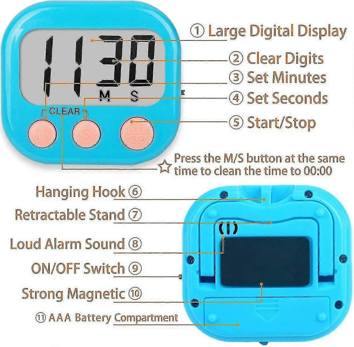 Classroom Timers For Teachers Kids, Large Magnetic Digital Timer, 2 ...