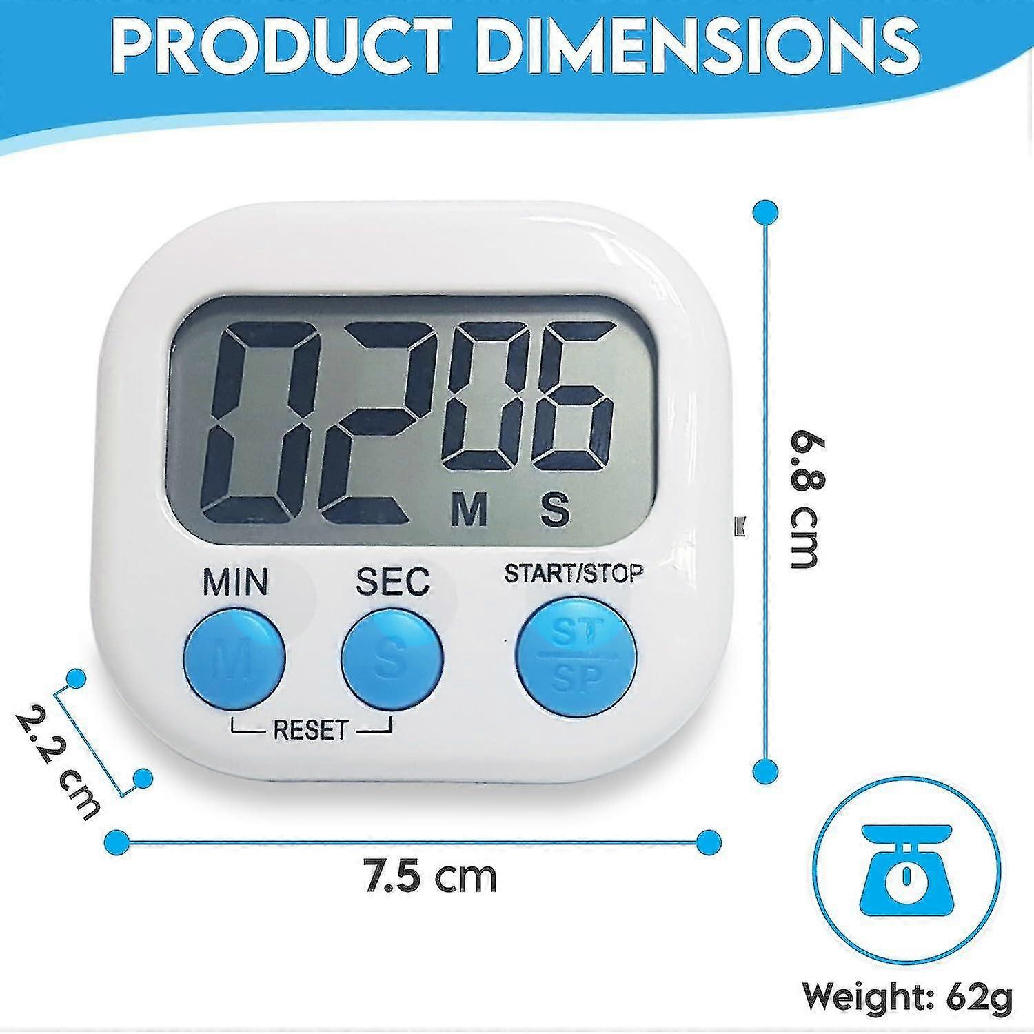 4-pack Magnetic Timers: Versatile Countdown And Stopwatch For Kids ...