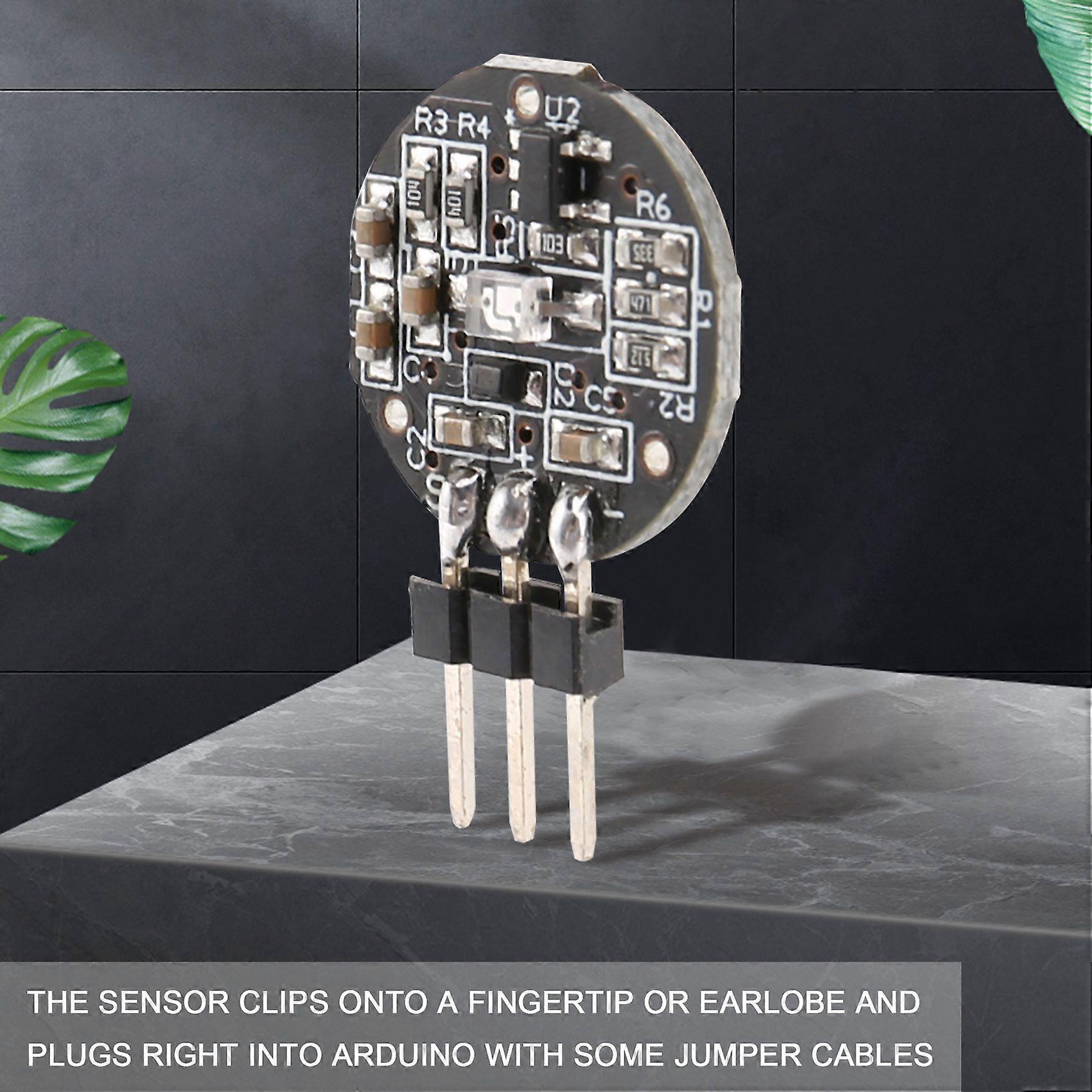 Pulse Sensor Heart Rate Sensor Heart Beat PulseSensor for ,black&red ...