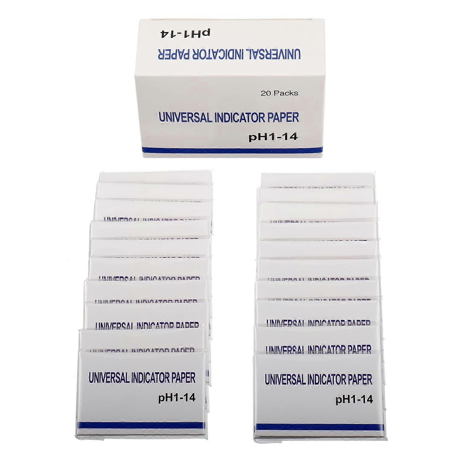 20 Pack 1600 Strips pH 1-14 Test Paper Extensive Test Paper Litmus Test ...
