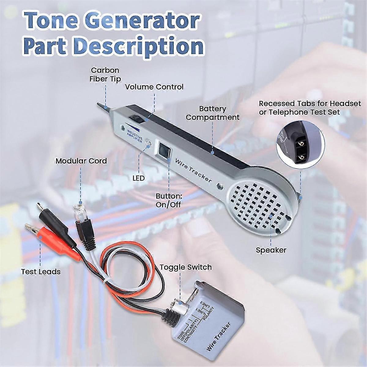 Tone Generator Kit, Wire Tracer Circuit Tester, 200ep Kabeltestare med ...