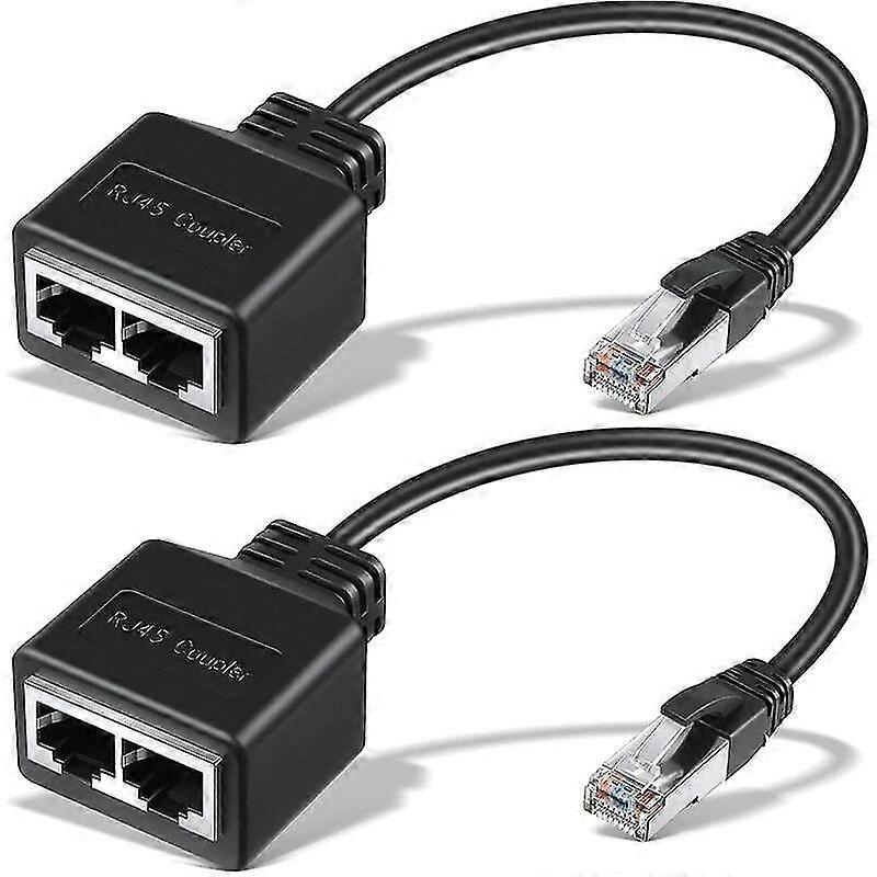 RJ45 Ethernet Cable 2 Pcs Network Adapter Ethernet Splitter Adapter ...