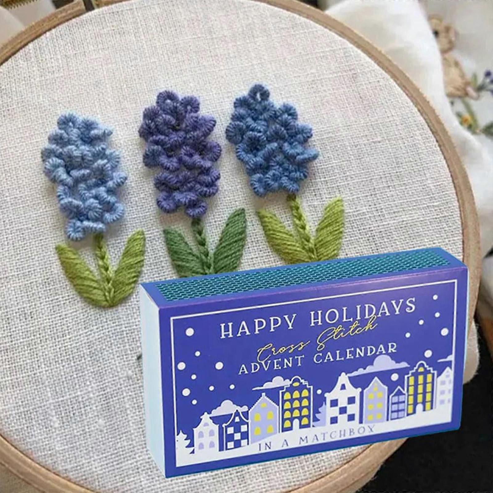 2025 New Christmas Cross Stitch Advent Calendar, Christmas Countdown ...