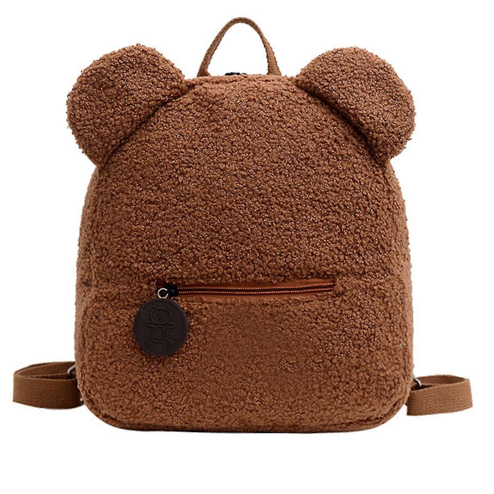 Bear Shape Backpack Innovative Cashmere Soft To Touch School Bags For ...