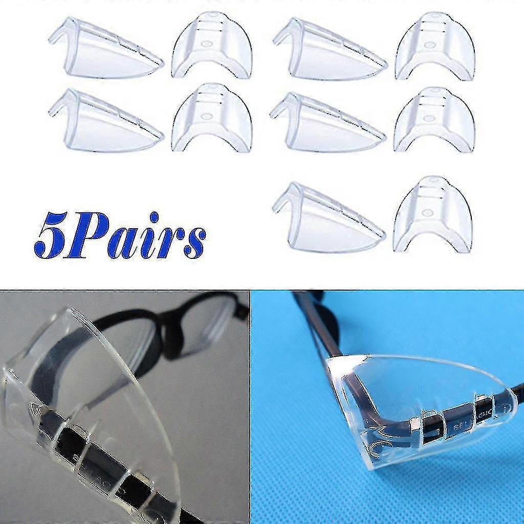 5 Pairs Side Shields For Eye Glasses Slip On Safety Glasses Shield ...