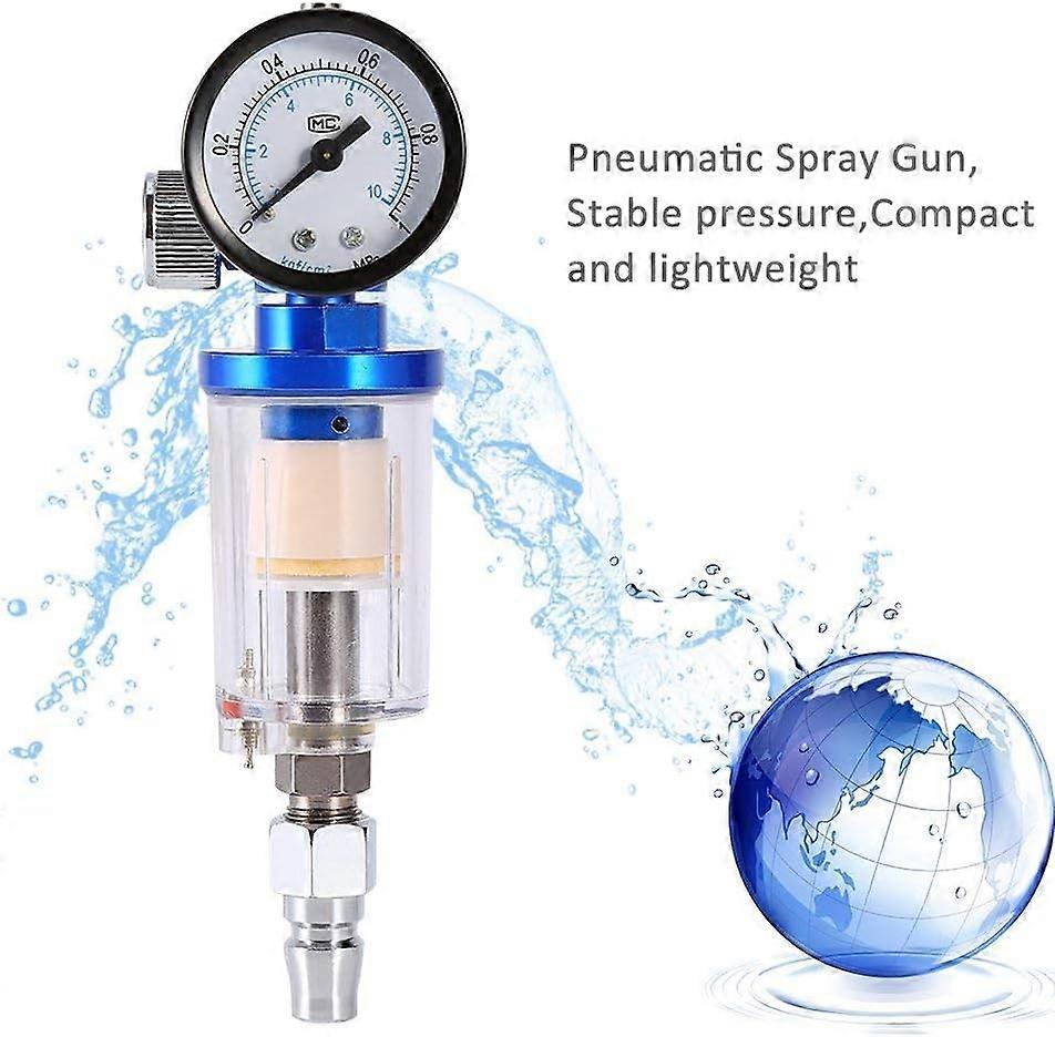 Spray Gun Air Compressor + Air Regulator Oil Water Separator Trap ...
