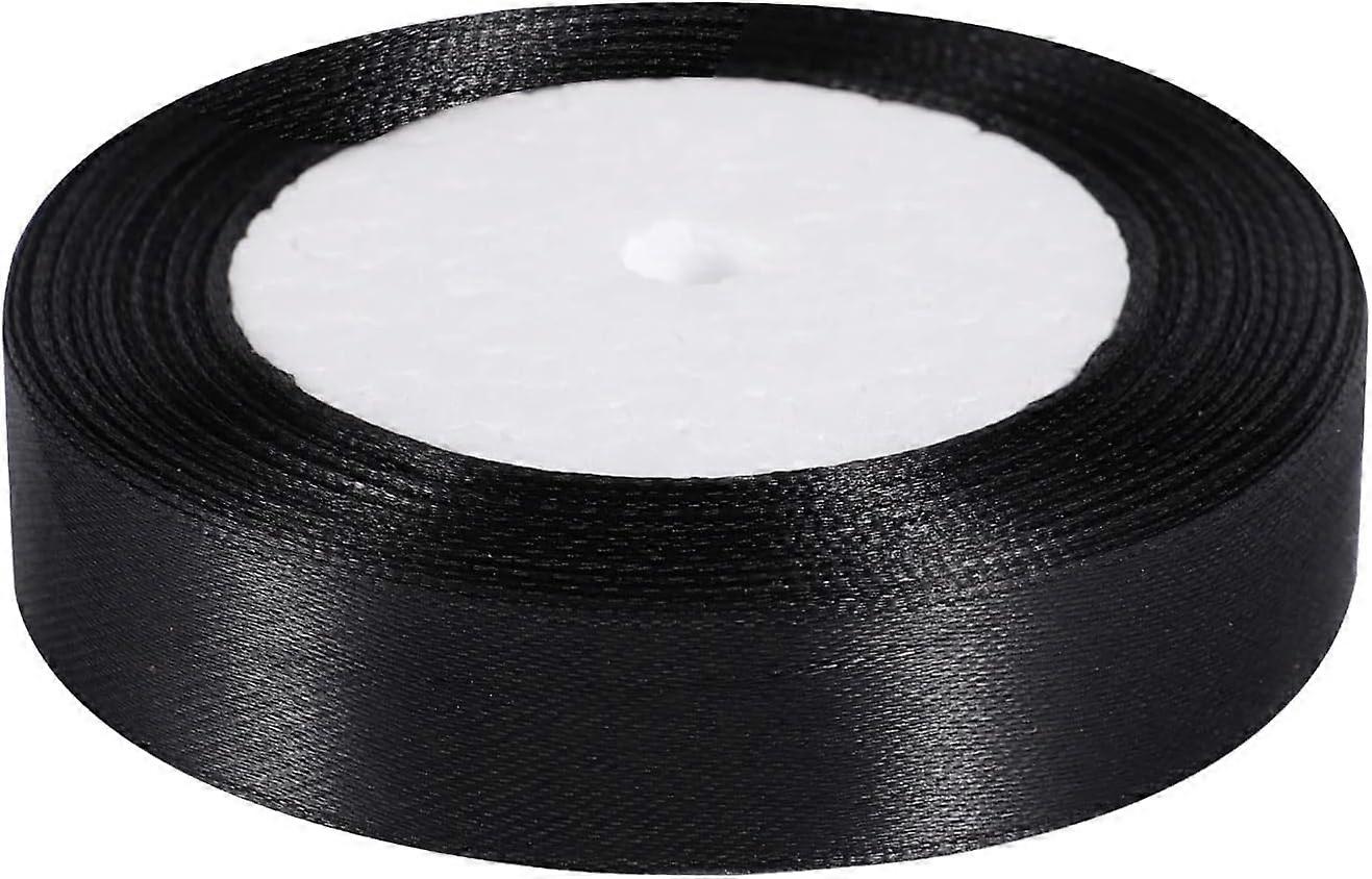 Black Satin Ribbon, 20mm x 22m Wide Satin Ribbon Double Sided Fabric ...