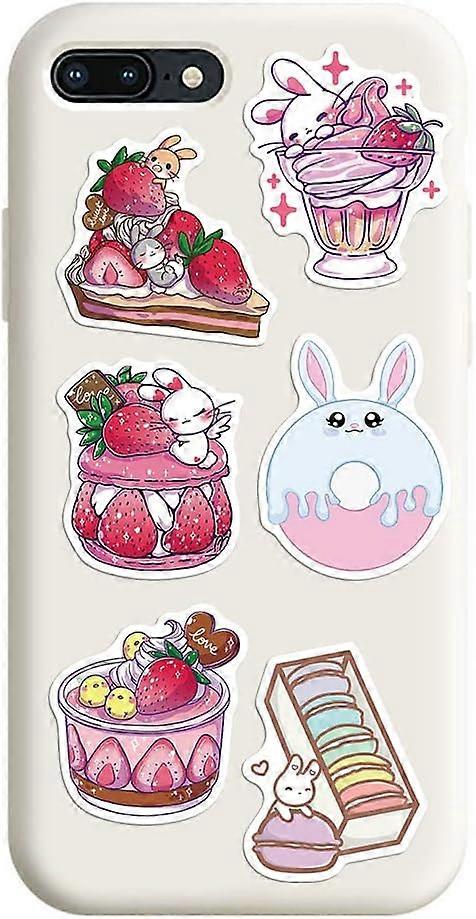 50PCS Cute Pink Rabbit Dessert Stickers for Water Bottles, Kawaii ...