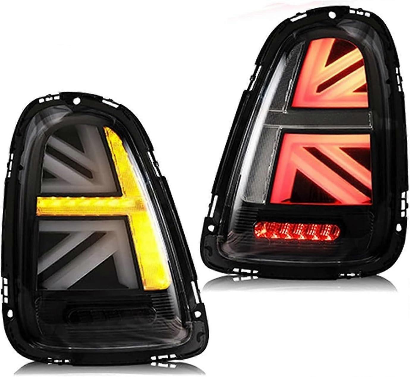 Union Jack Led Tail Lights Assembly Compatible for BMW R56 R57 R58 R59 ...