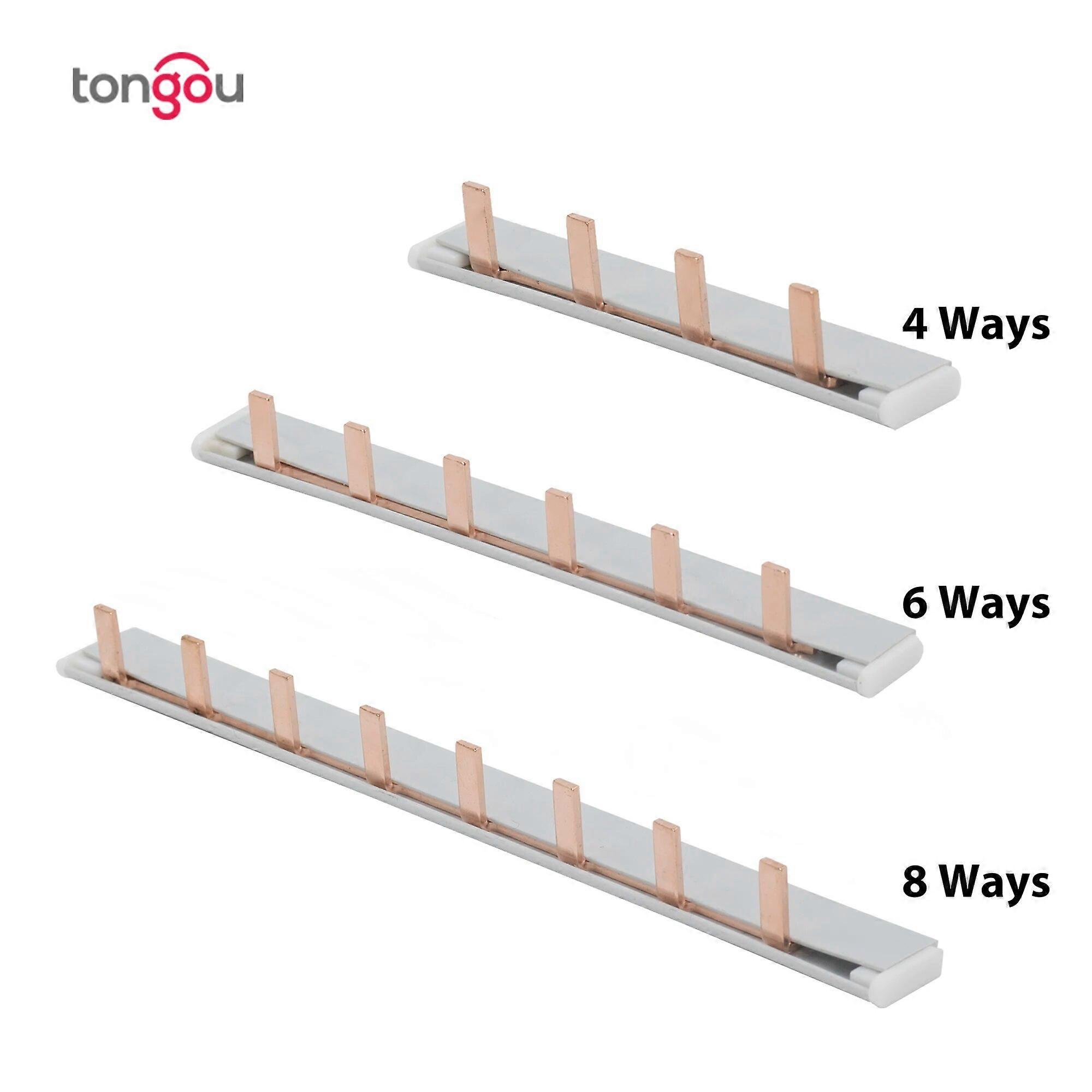 1 Pole 4 ways 6 ways 8 ways Pin Type Copper Busbar for Distribution Box ...
