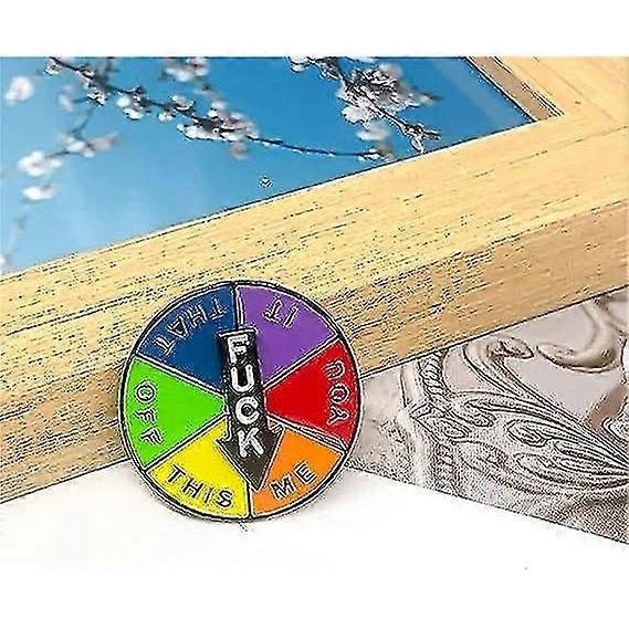 2pcs Fun Enamel Pin Badge, Funny Fuck Rotating Pins | Fruugo UK