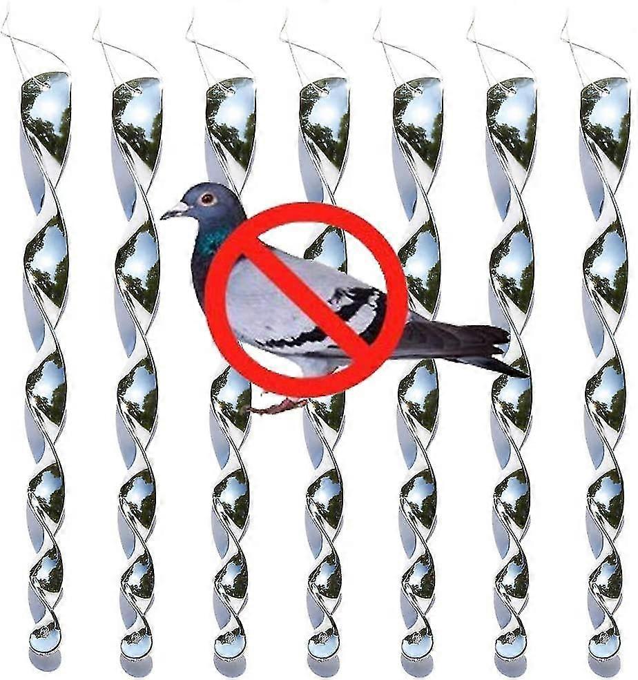 12 Pieces Reflective Wind Spiral Bird Scare Reflective Bird Repellent ...