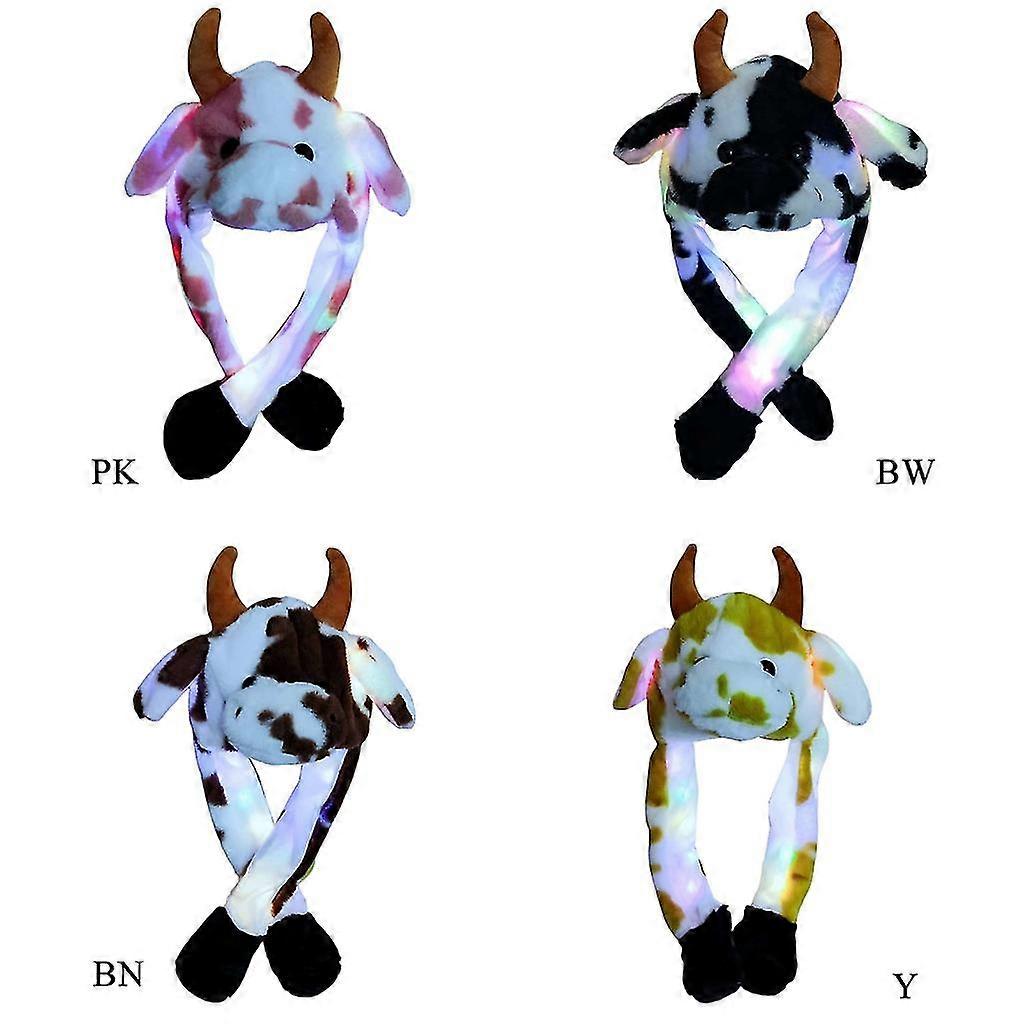Led Cow Floppy Ear Hat Moving Ears Kids Cow Hat With Moving Ears ...