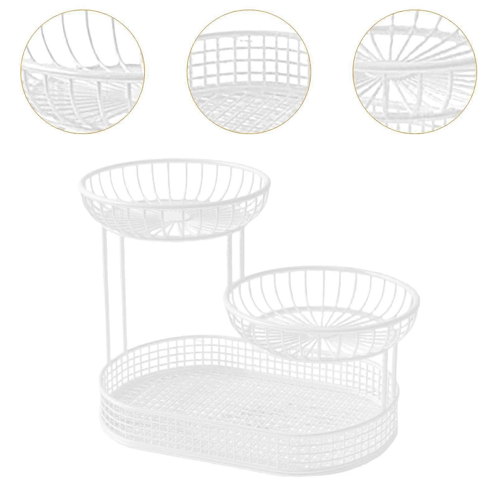 3 Layer Fruit Basket Metal Mesh Fruits Stand for Dining Room Table ...