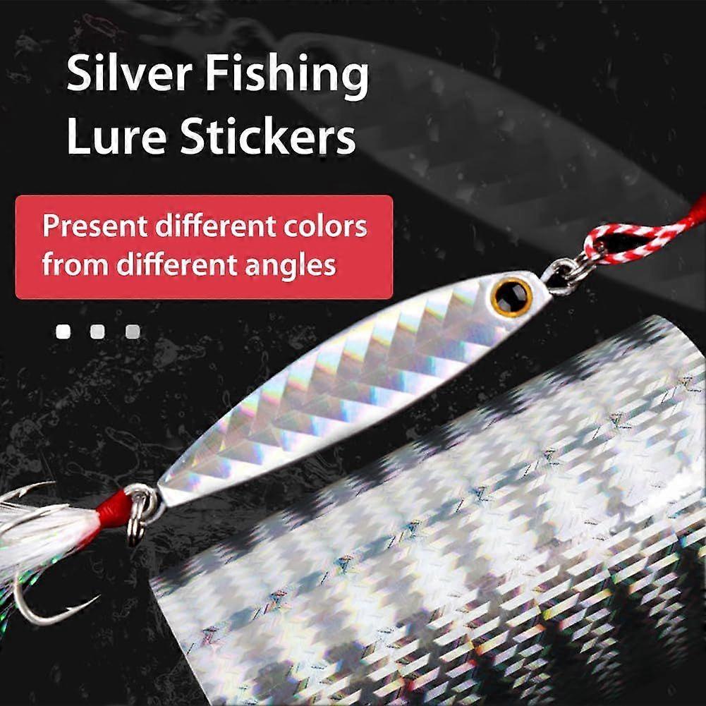 18Pcs 9 Styles Reflective Silver Fishing Lure Stickers Holographic Fish ...