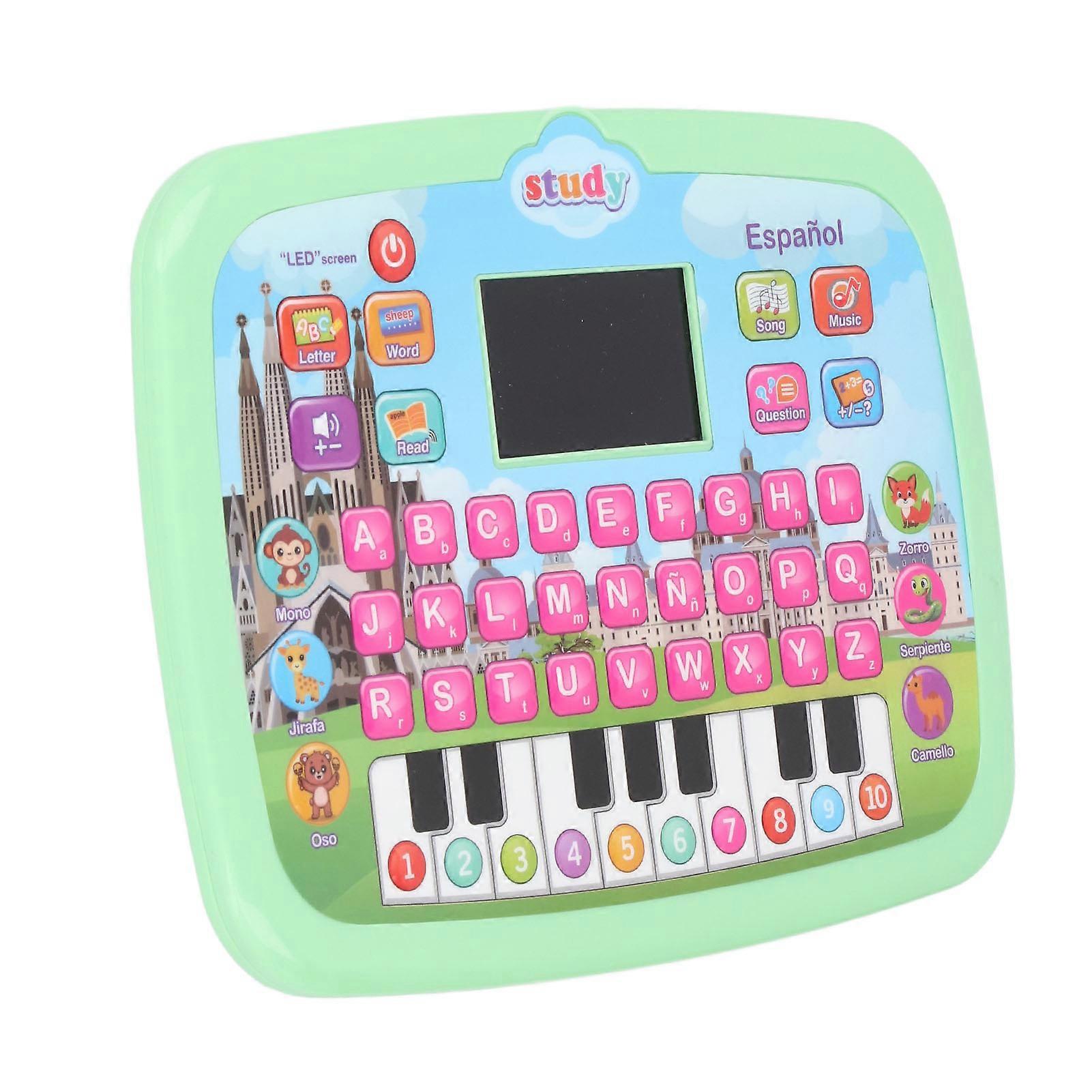 LED Spanish Learning Tablet for Toddlers Early Education Alphabet Words ...