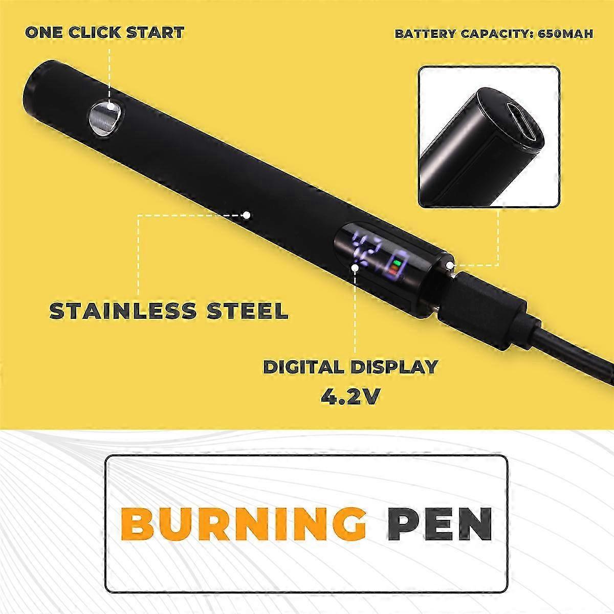 510 Thread Battery Cart Pen Headless Electric Soldering Iron Black 2025 ...
