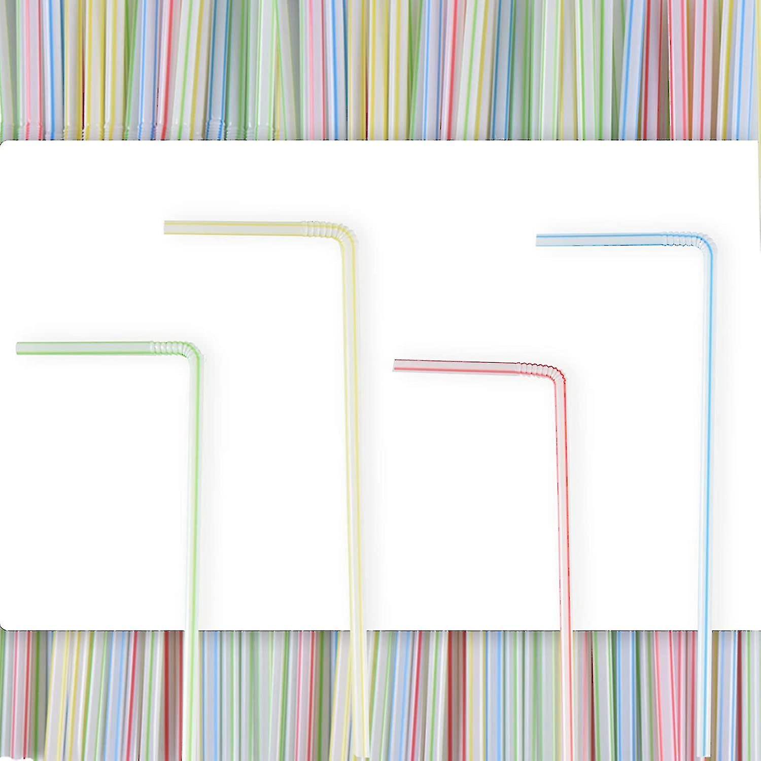 Straws 400 Pcs Drinking Straw Flexible Reusable Strawsfor Kids And ...