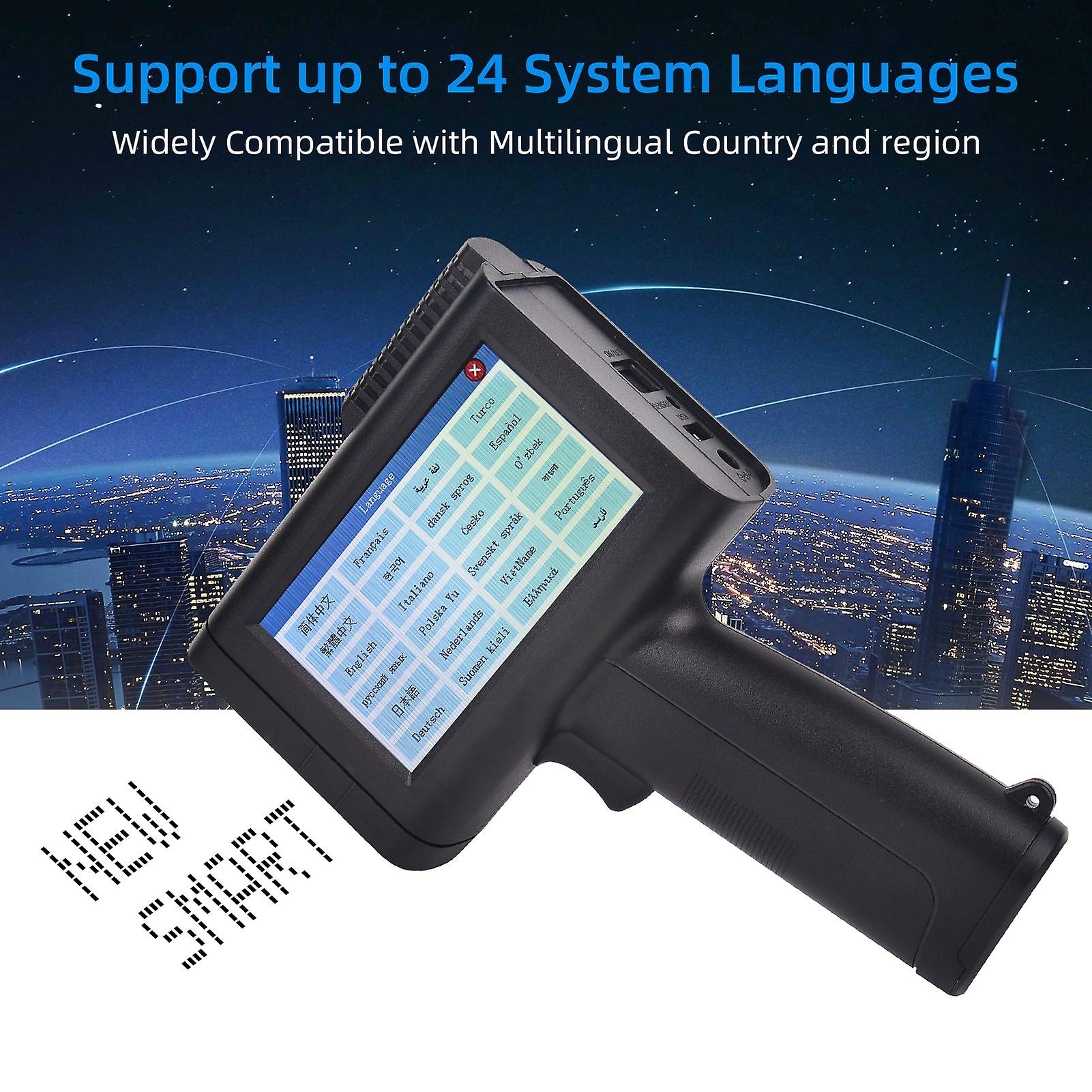 Portable hd handheld inkjet printer 4.3 inch touchscreen intelligent ...