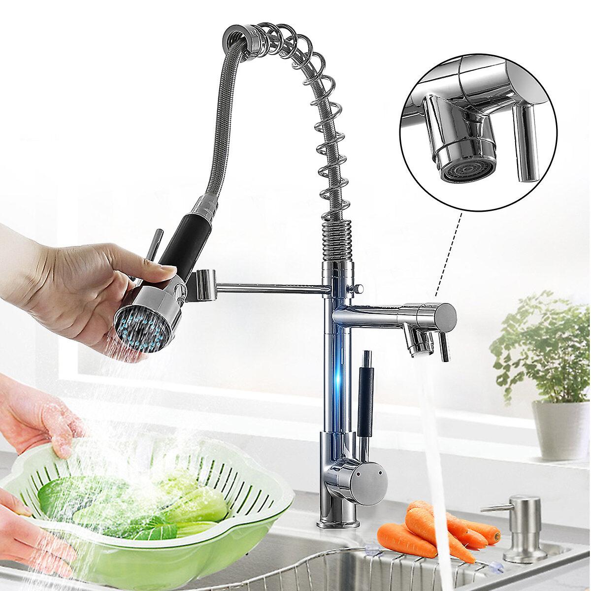 Kitchen sink mixer faucet pull out sparyer tap 360 degree rotation ...