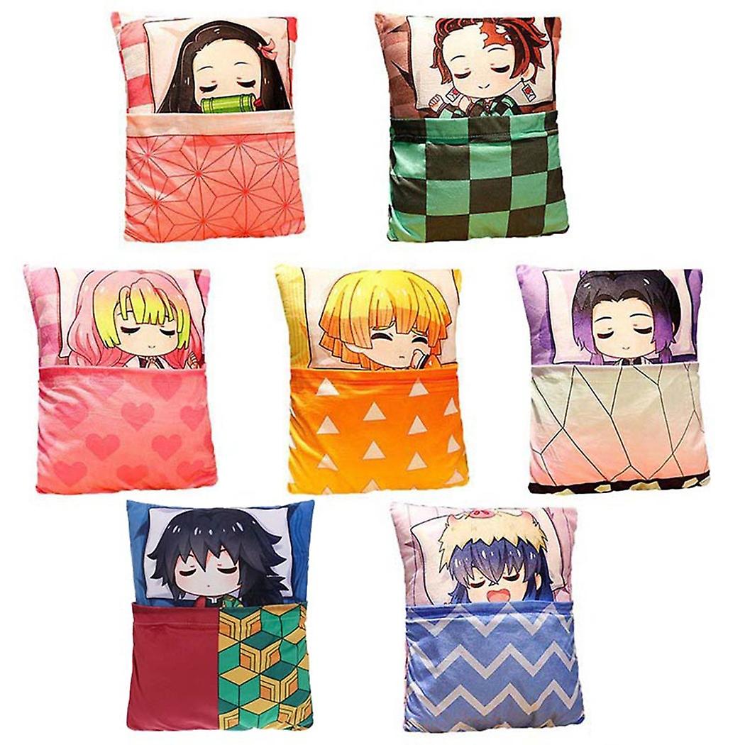 Demon Slayer Kamado Tanjirou Nezuko Zenitsu Inusuke Sleep Stuffed Plush ...