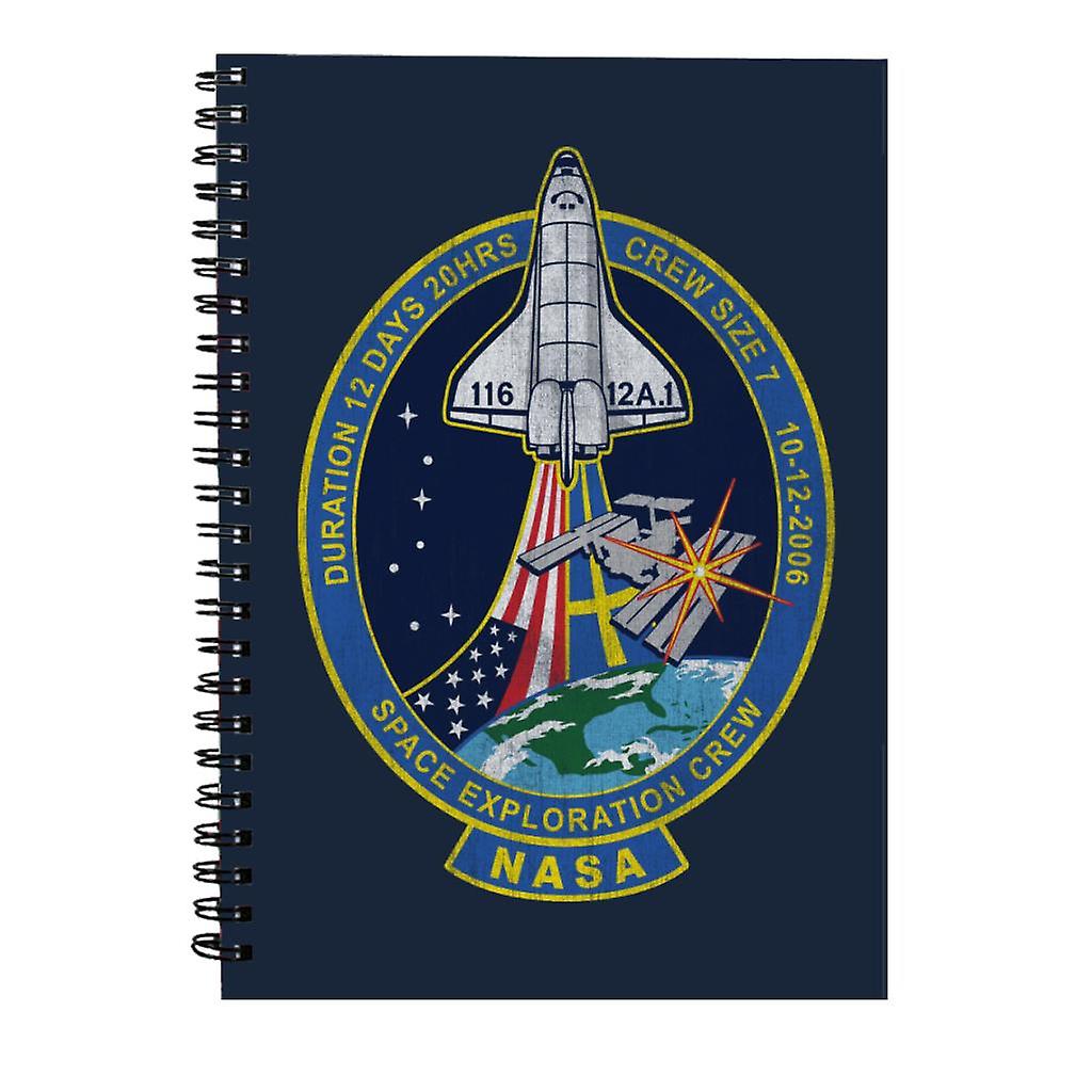 NASA STS 116 Discovery Mission Badge Distressed Spiral Notebook | Fruugo UK