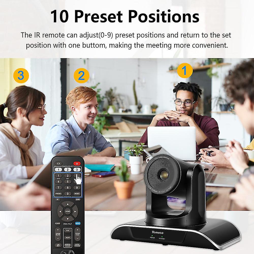 Tenveo Conference Room Camera 3x Optical Zoom Full Hd 1080p Usb Ptz ...