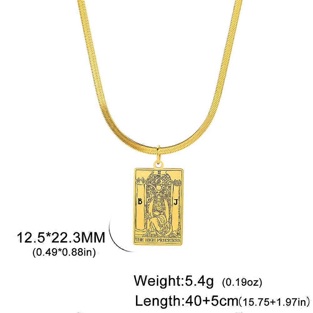 Dawapara Tarot Cards Necklaces Astrology Magic Amulet Stainless Steel ...