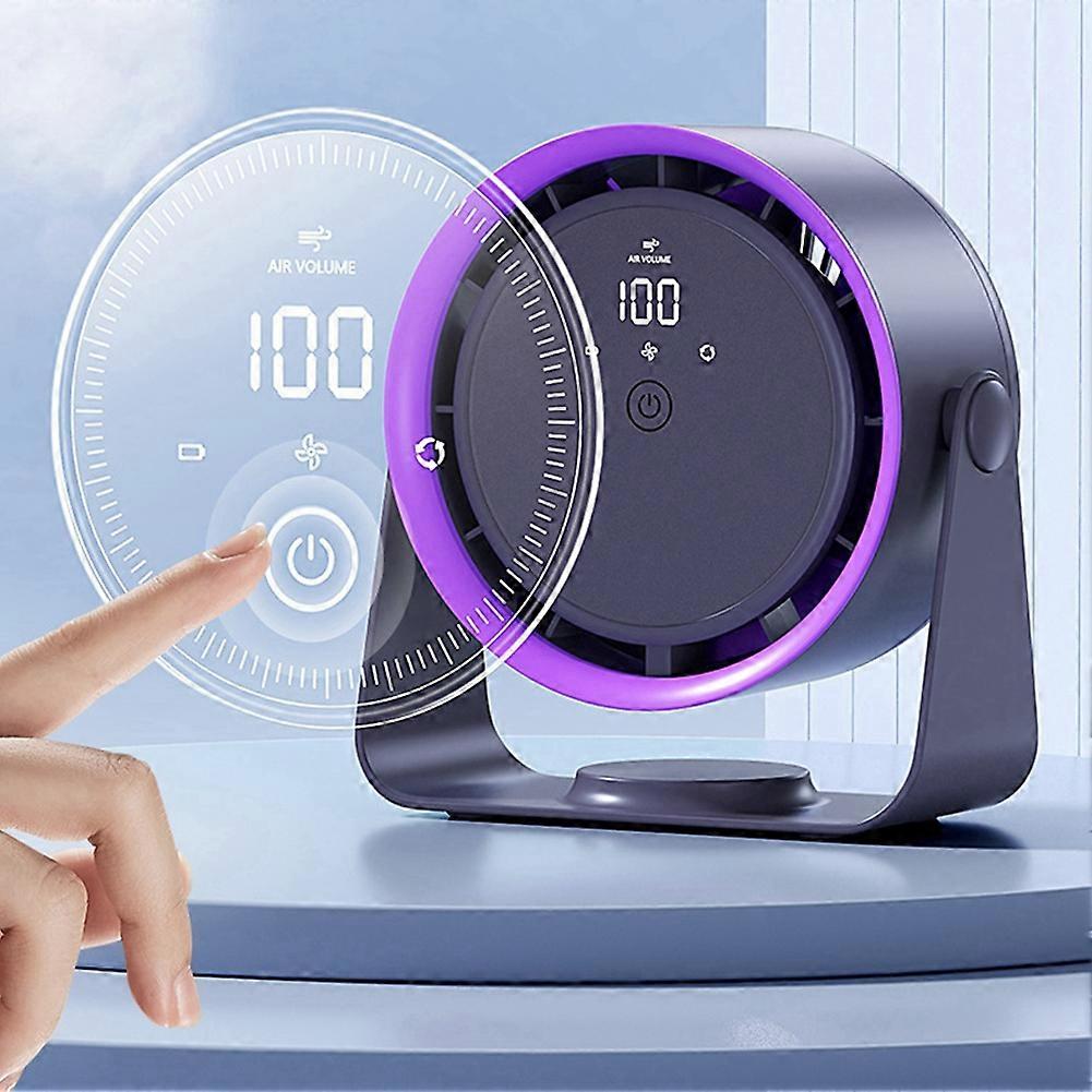 Silent Desktop Electric Fan 360 Rotation Home Office USB Charging ...