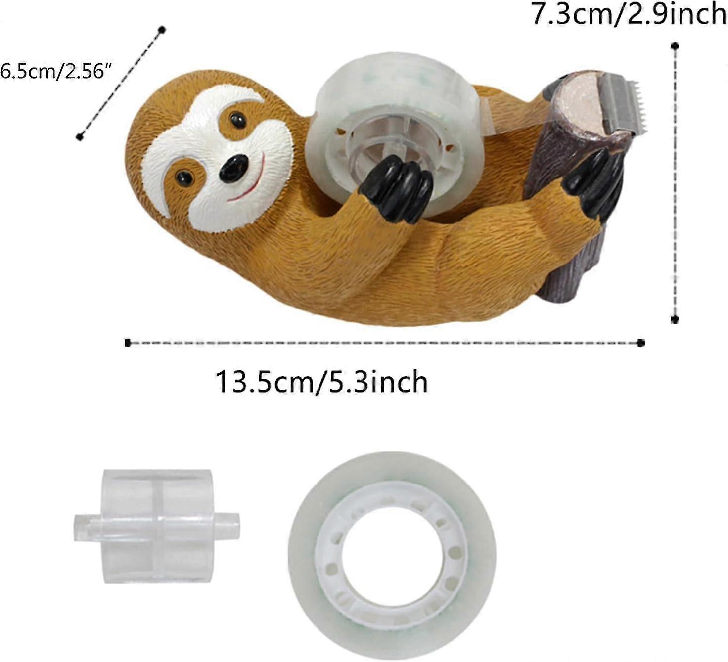 Animal Desktop Tape Dispenser, Adhesive Roll Holder Cute Sloth Tape ...