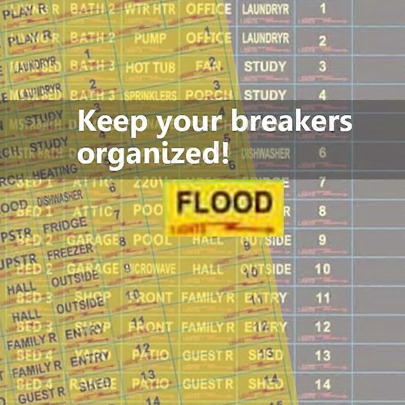 Circuit Breaker Labels, Breaker Box Label, 129 Electrical Panel Labels ...