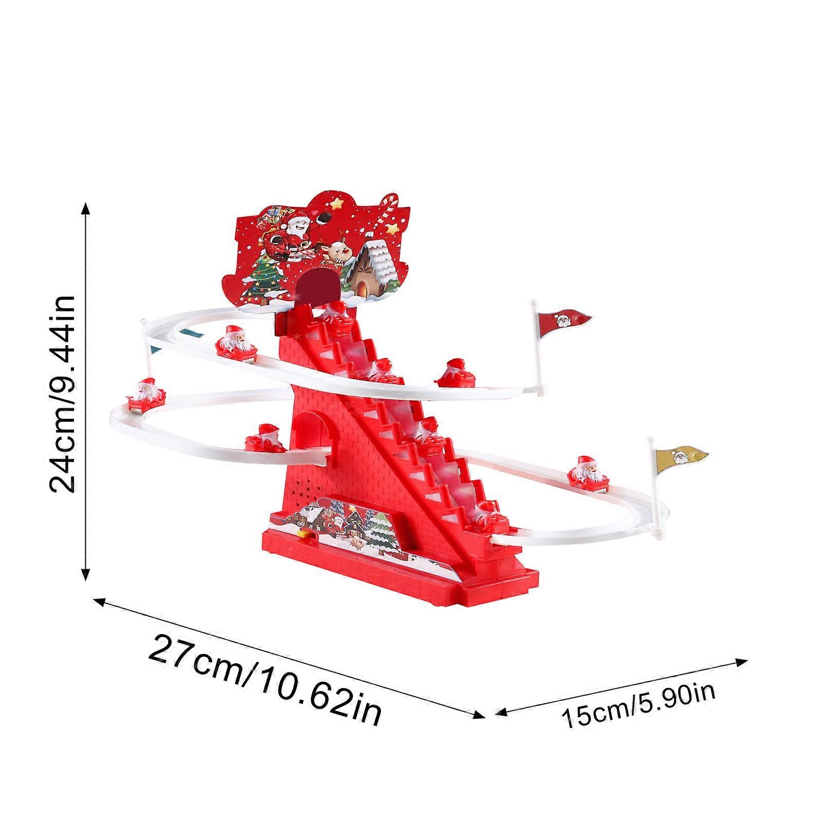 Electric Climbing Ladder Santa Claus Christmas Race Track Toy ...