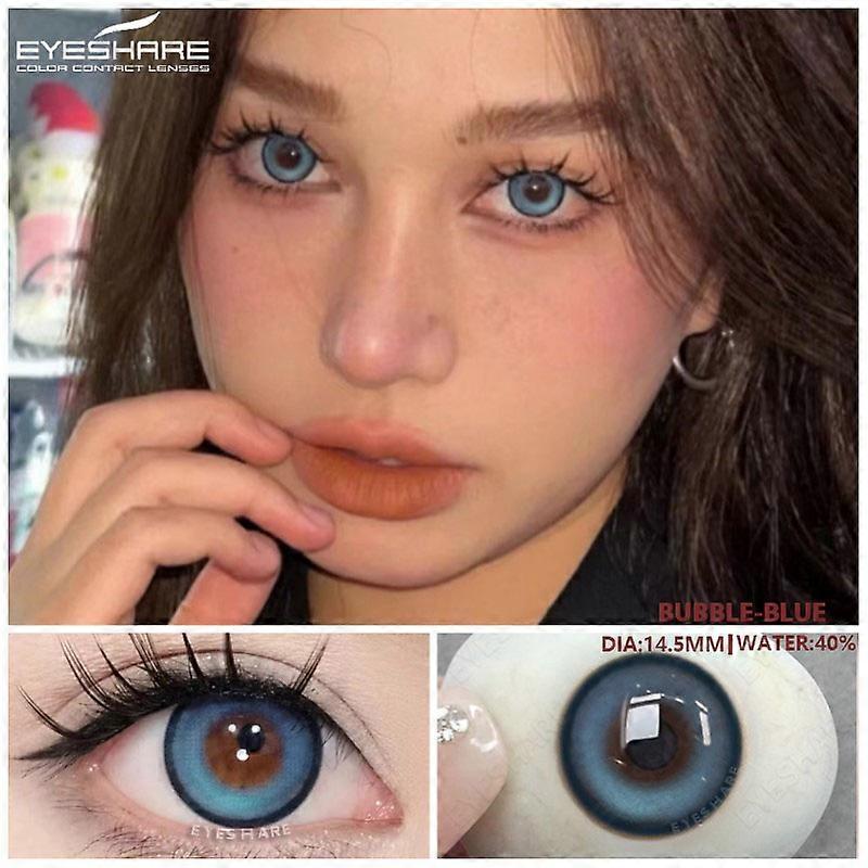 1 Pair Colorcon Korean Lenses Colored Contact Lenses for Eyes Blue Eye ...