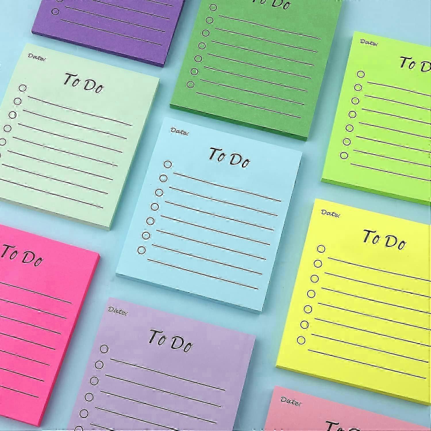 450 sheets 3.5X3 inches to do notepad various colors lining sticky ...