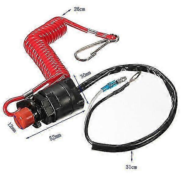Boat Motor Emergency Kill Stop Switch Compatible Yamaha with Safety ...