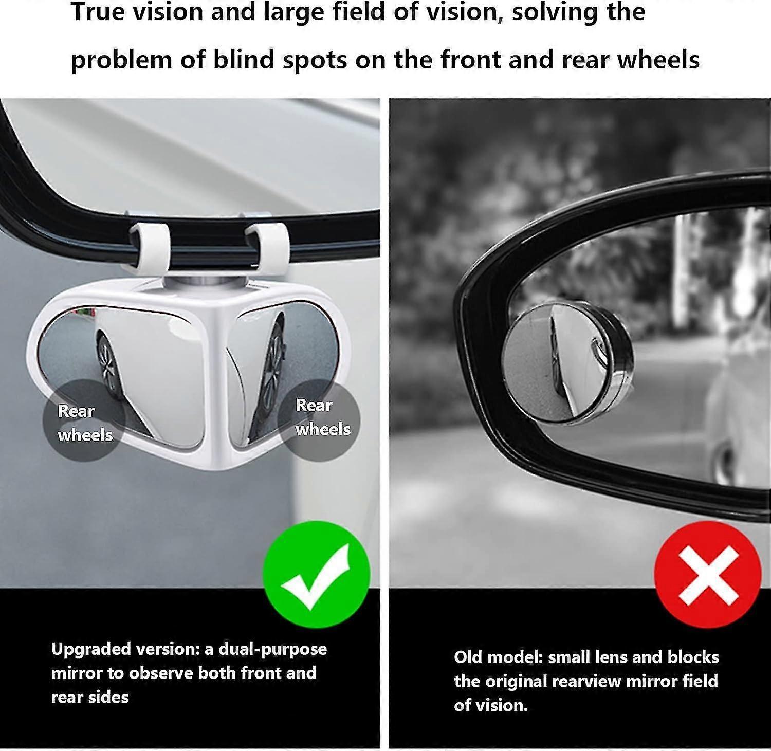 2 In 1 Car Blind Spot Mirrors, Adjustable Blind Spot Mirrors For Cars ...