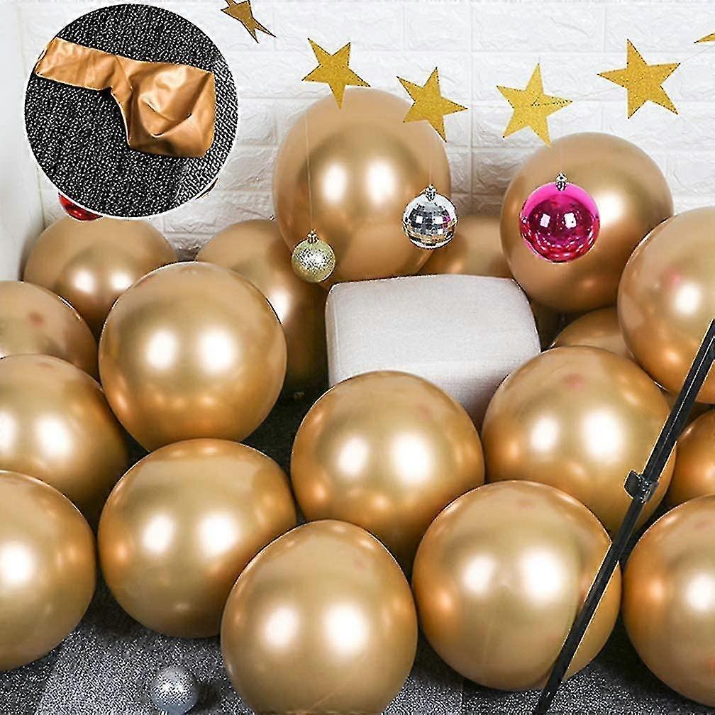 Balloons Metallic Gold 50-pack Air Balloon Golden Metallic Metal ...