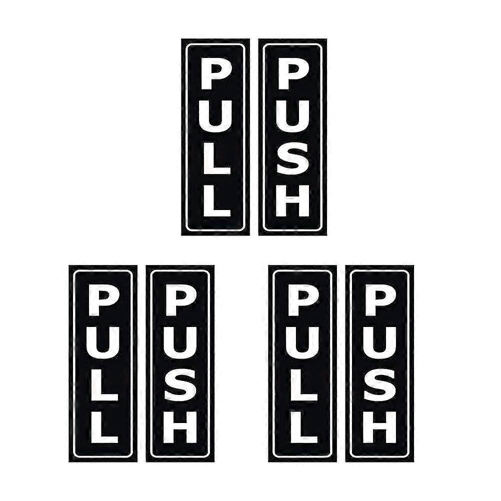 6 Pcs Adhesive Stickers Push Door Sign Welcome Decal Sign Door Door ...