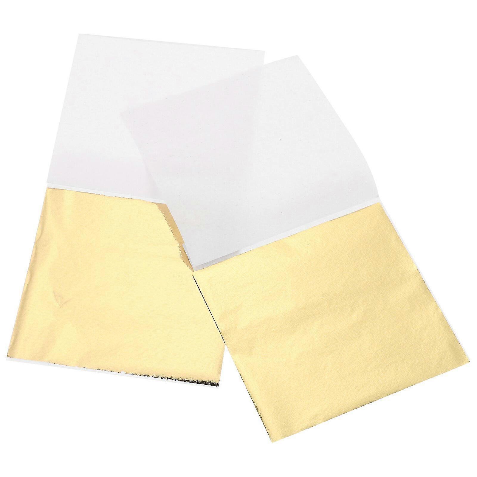 200 Sheets Gold Foil Sheets Decorative Imitation Gold Foil Sheets Arts ...