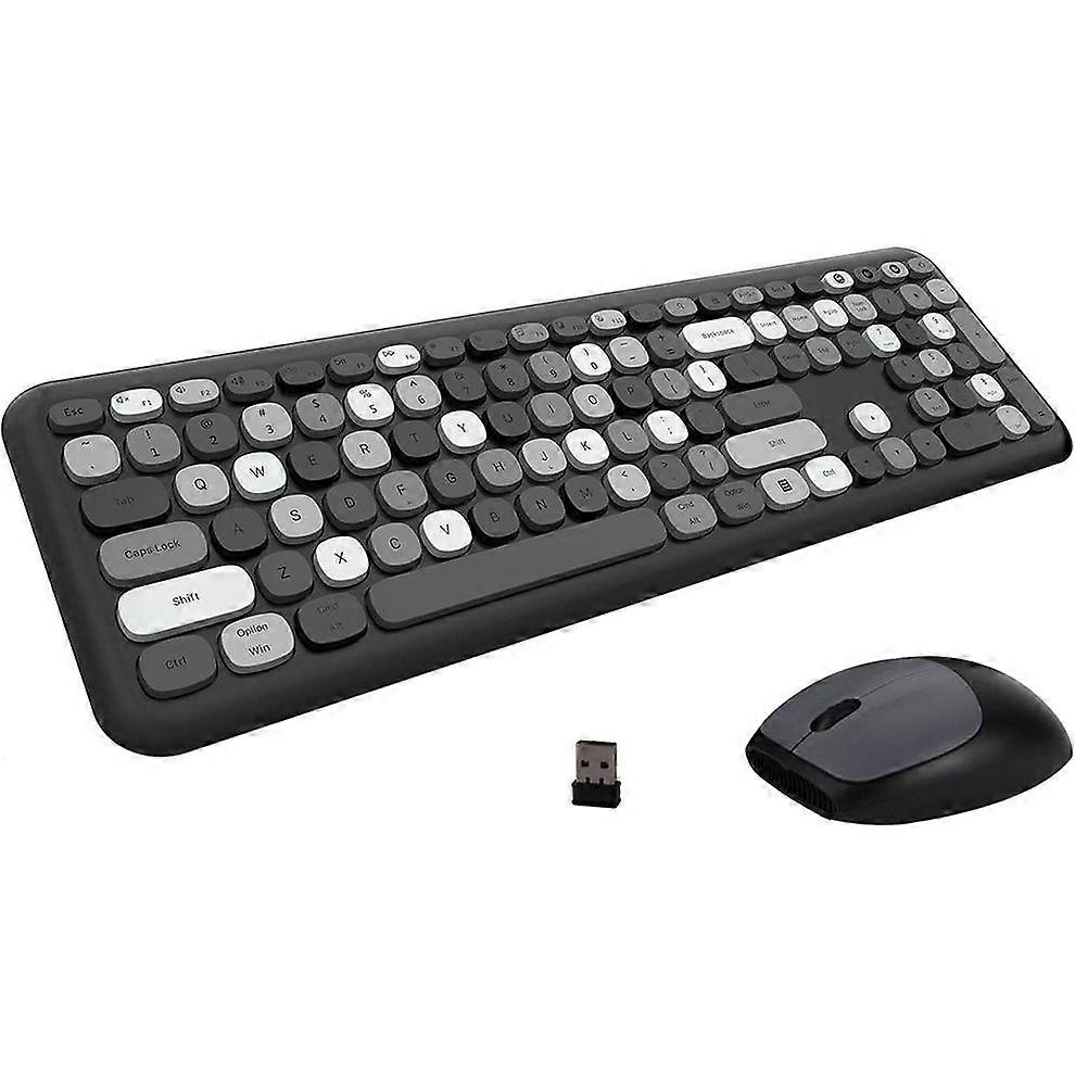 Mofii Wireless Keyboard and Mouse USB 110 Keys Compact Full Size ...