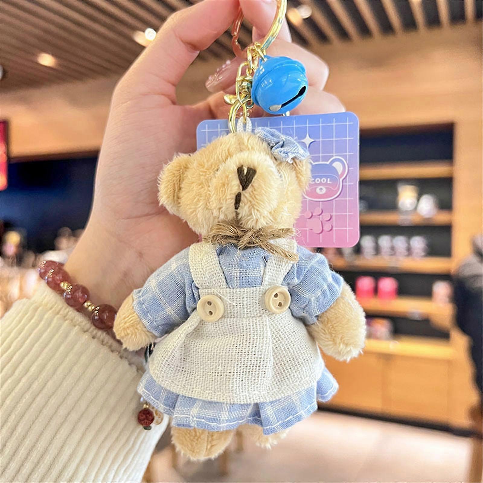 Cute Plush Bear Keychain Stuffed Animals Keyring Pendant Furry Purse ...